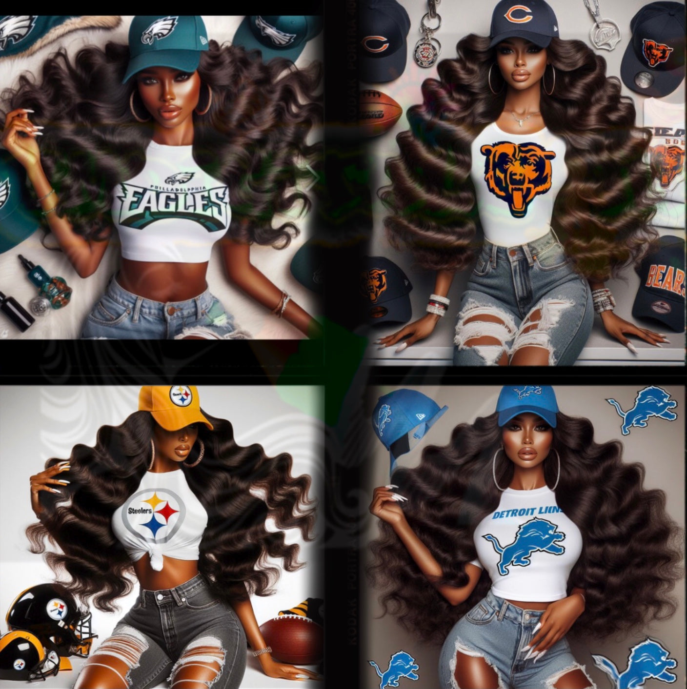 Beautiful sports fan design bundle – Virtual Melanin Sublimation Blanks