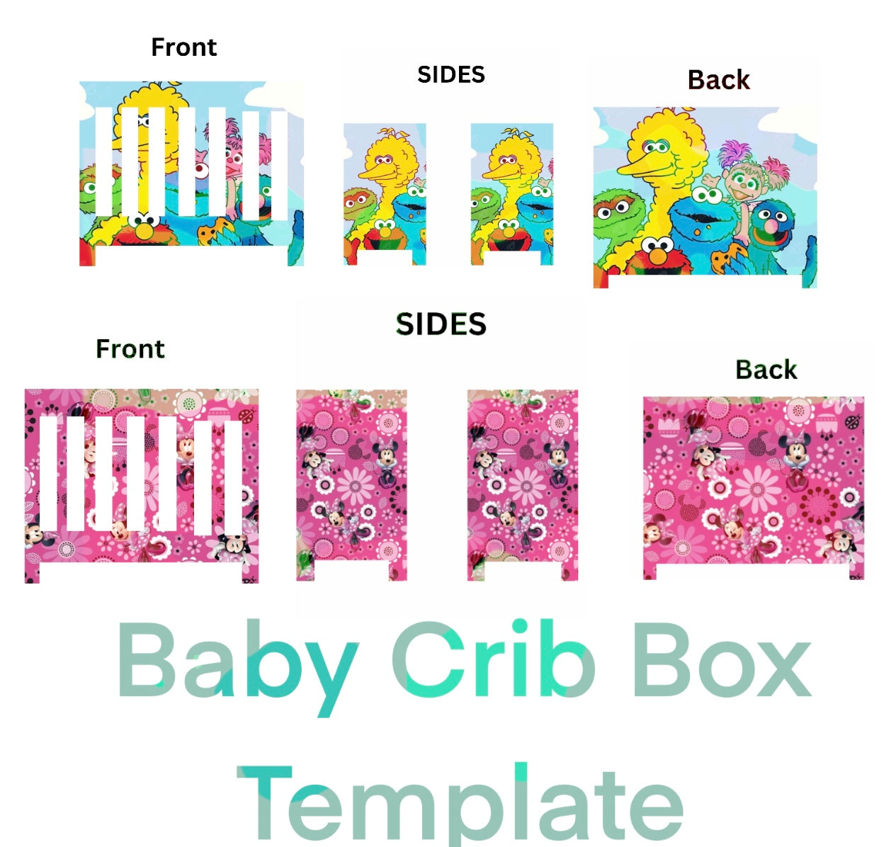 Baby crib template – Virtual Melanin Sublimation Blanks